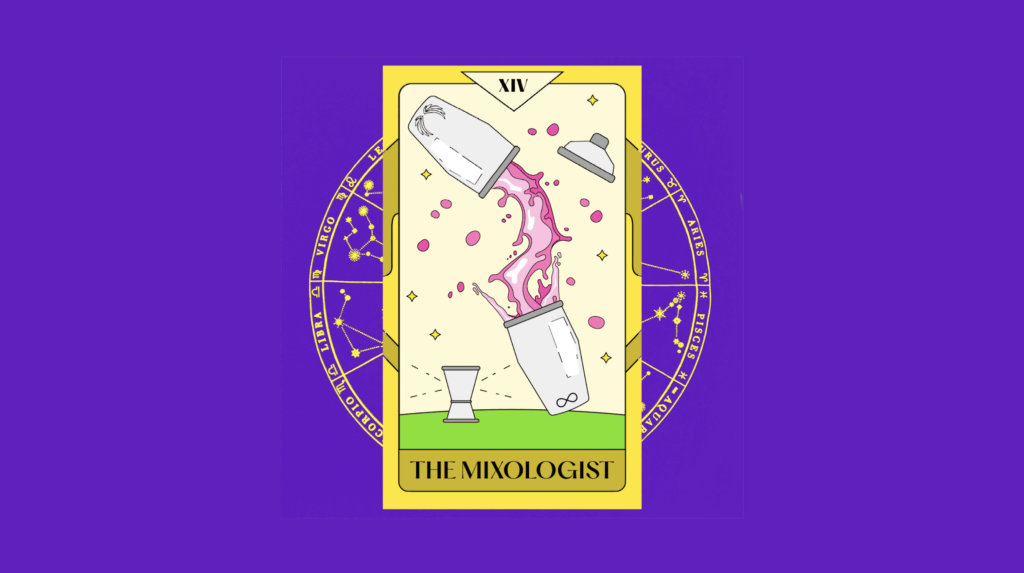 The January tarot card: "THE MIXOLOGIST"